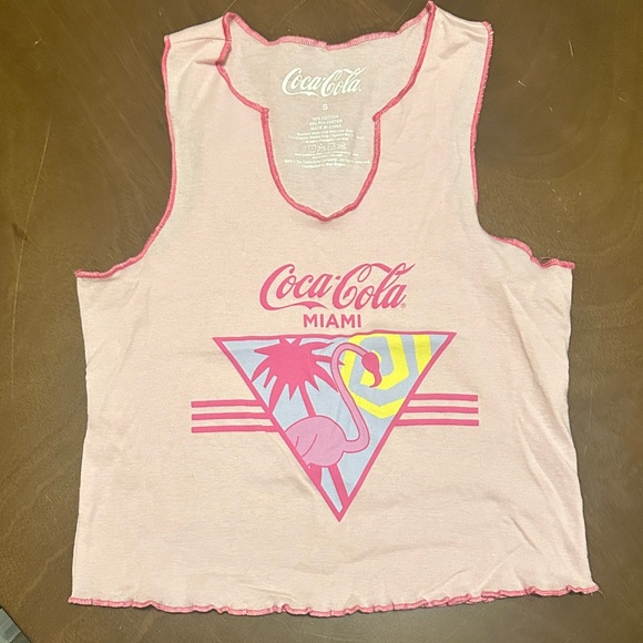 Coca Cola | Tops | Cocacola Miami Pink Graphic Tank | Poshmark